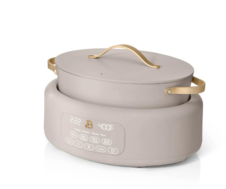 Beautiful 10 in 1 Electric Multi-Cooker, Porcini Taupe by Drew Barrymore