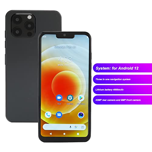 Dpofirs i13Pro Max 4G Smartphone for Android, 6.1 Inch IPS HD Screen Mobile Phone, 4GB+64GB Dual SIM Unlocked Cellphone, 5G Dual Band WiFi, 32MP+8MP Camera, Face ID, Fingerprint,4000mAh
