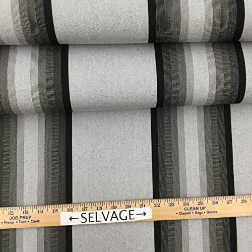 Sunbrella Awning/Marine 4799-0000 46'' Grey/Black/White Fabric, Evening Shadow