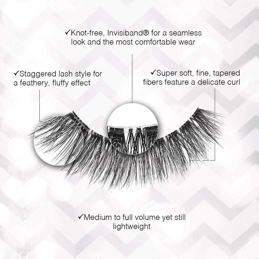 Ardell False Eyelashes 3D Faux Mink 858, 4 pairs