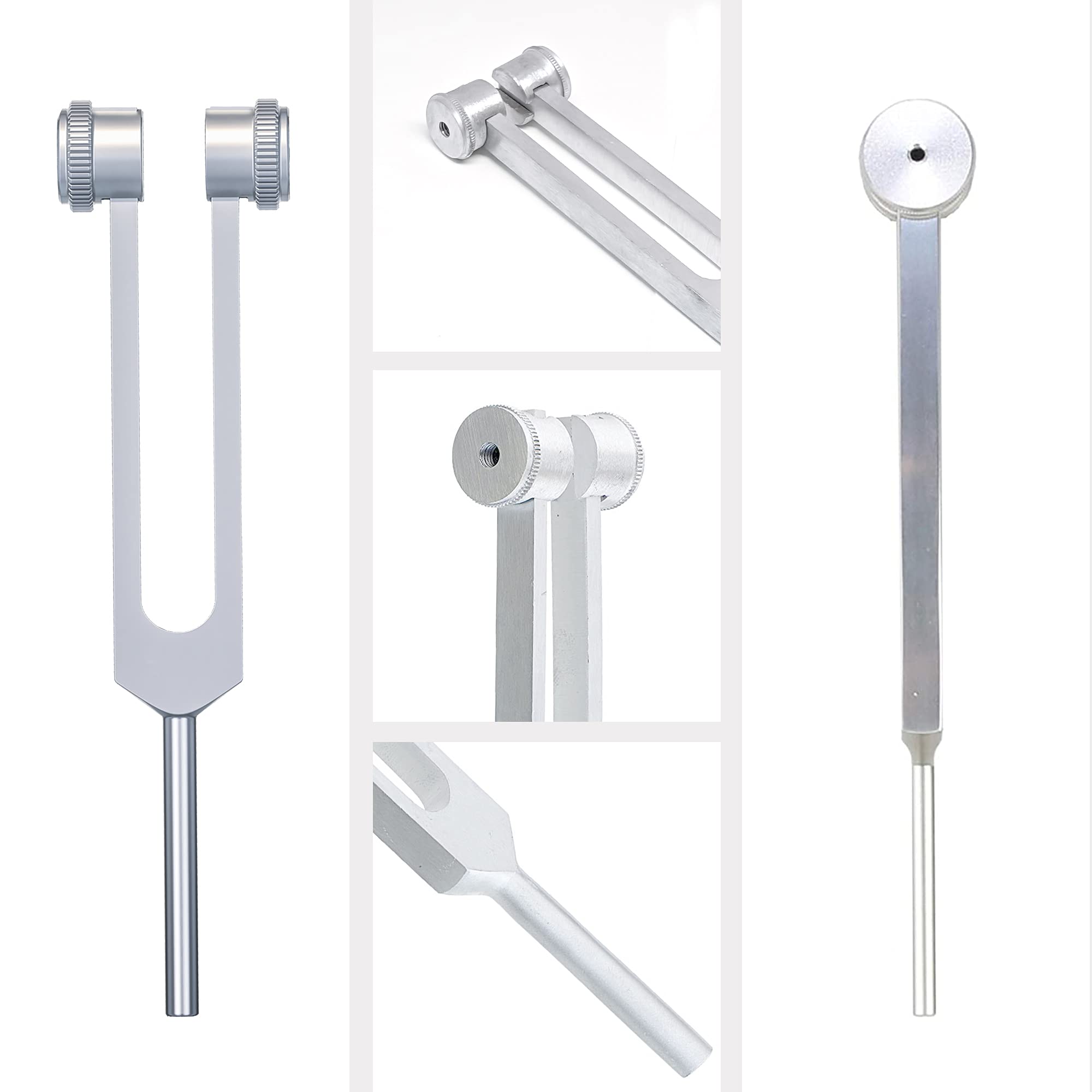 SURGICAL ONLINE Tuning Fork Set of 5 for Nursing, Medical and Music Students (C128, C256, C512, C1024 & C2048) Zipper Case Included