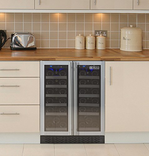 Allavino FlexCount VSWR36-2SSFN - 36 Bottle Dual Zone Wine Refrigerator with French Doors