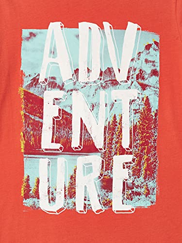 Amazon Essentials Boys' Short-Sleeve V-Neck T-Shirt Tops (Previously Spotted Zebra), Pack of 4, Jade Green/Pale Yellow/Charcoal, Animal, Small