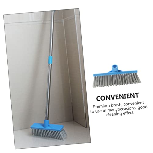 Asakkura 1pc Brooms Multi-Purpose Deck Broom Heavy Rough Indoor Premium Swimming Surface Tile Wall Cleaning Long Stiff Brush Soft for Sweeper Plastic Tub Bristles Floors Accessory