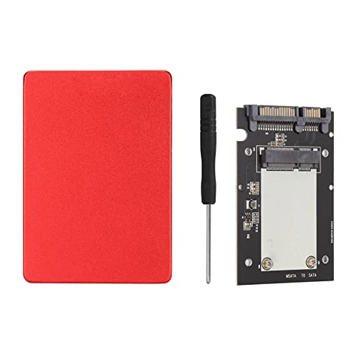 Aluminum ssd adapter case, durable stable ssd adapter case kit 6gbps ultra slim home office computer data transfer Red