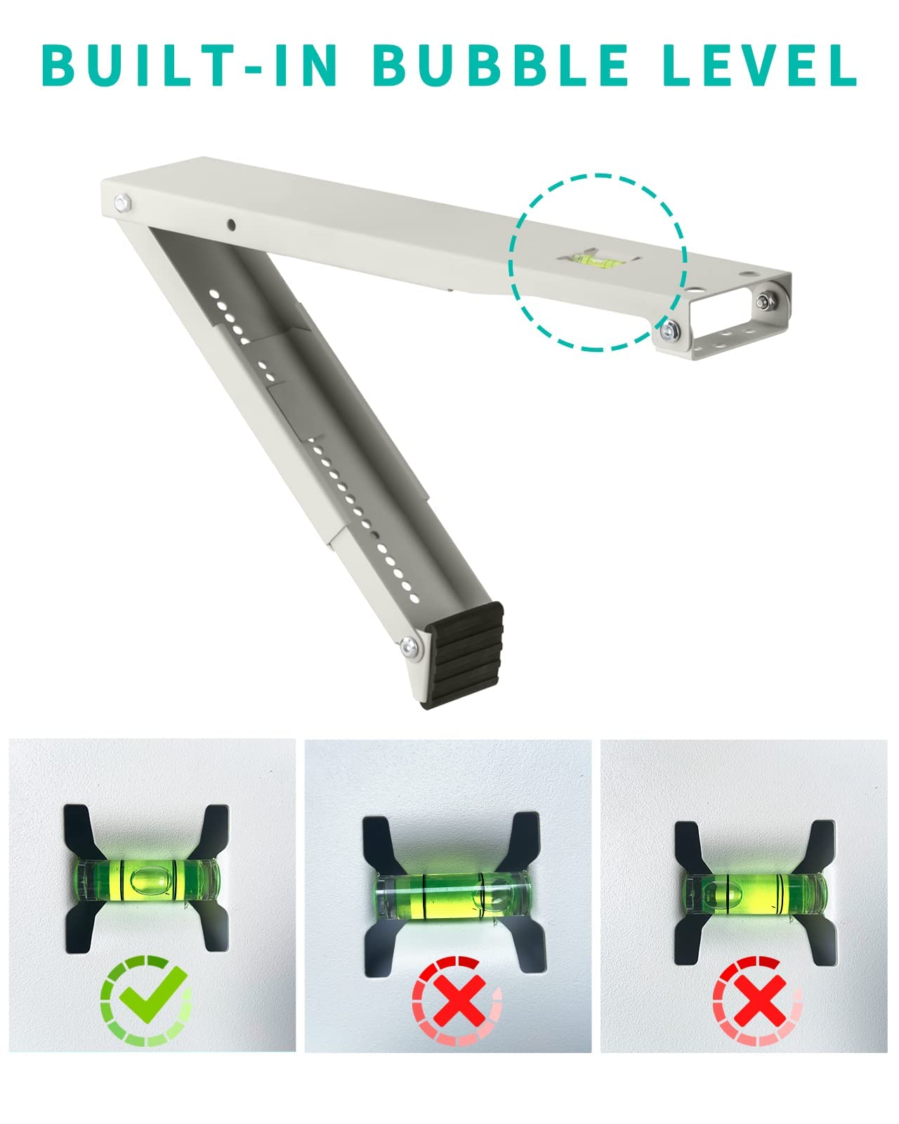 ASCSOULMAN Air Conditioner Support Bracket,Heavy Duty Window AC Bracket,Support Up To 176lbs,Support 5,000 24,000 BTU Units