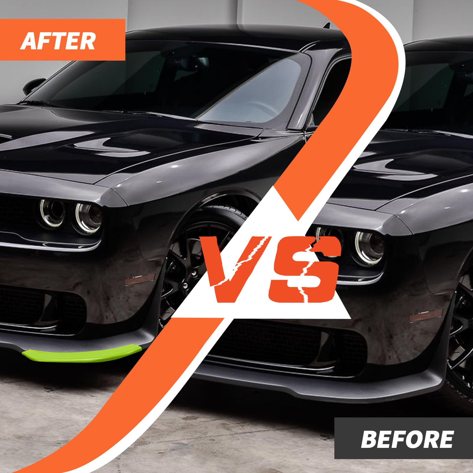 Amayum Front Bumper Lip Splitter Protector Cover Compatible with 2015-2023 Dodge Challenger SRT, SRT Hellcat, SRT 392, Scat Pack(Red)