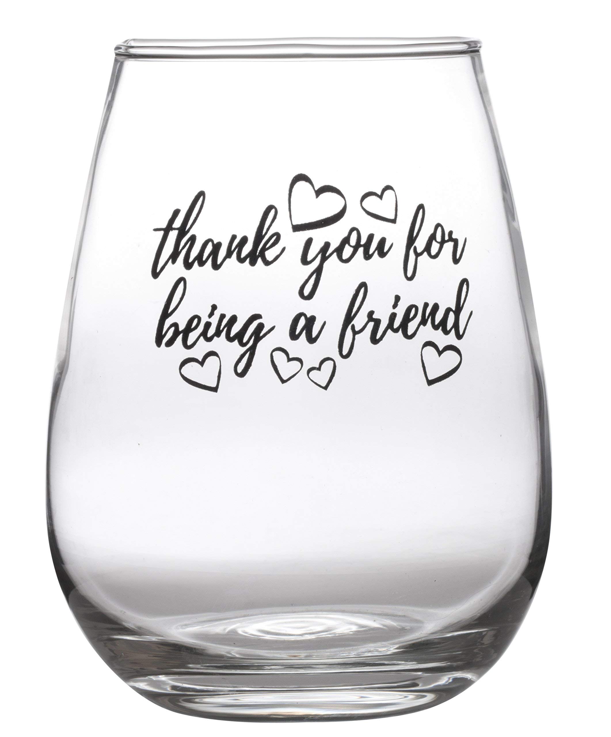 Artisan Owl White Shady Pines Retirement Home 15oz Coffee Mug and Thank You For Being A Friend 17oz Stemless Wine Glass Bundle
