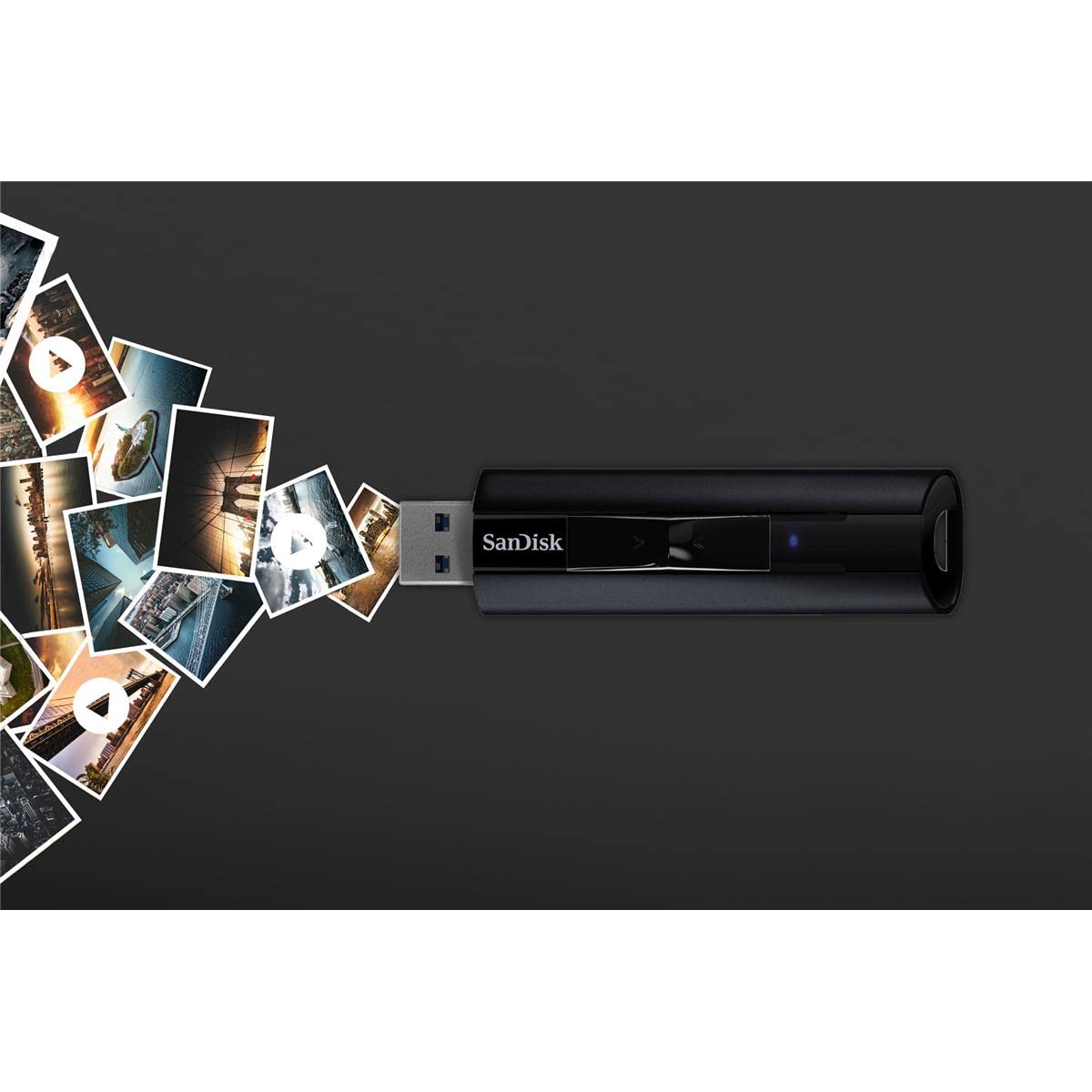 Sandisk Extreme Pro - USB Flash Drive - 128 GB - Black