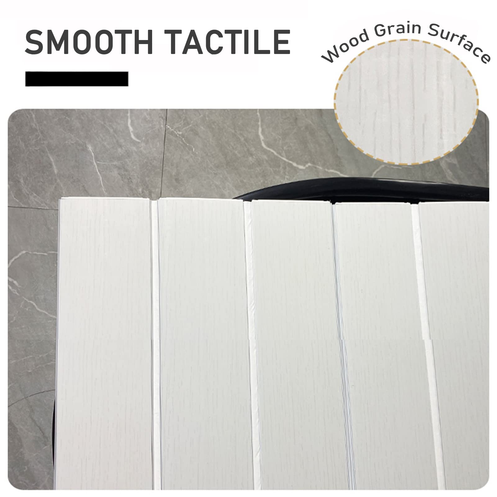 Bathtub Cover Bath Tub Caddy Tray, Folding PVC Plastic Dust-Proof Board Shutter Bath Lid, Durable Insulation Cover for Spa, Bathroom & Shower, 0.6cm Thickness ( Color : White , Size : 80x170x0.6cm )