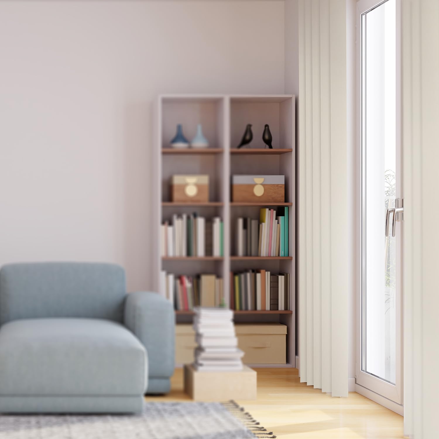 Amazing Drapery Hardware Premium Vinyl/PVC Vertical Blind Replacement Slats, 10 Pack, Light Grey - Smooth, Curved Style - DIY-Friendly and Trimmable Length - Ideal for Replacing Broken Blinds