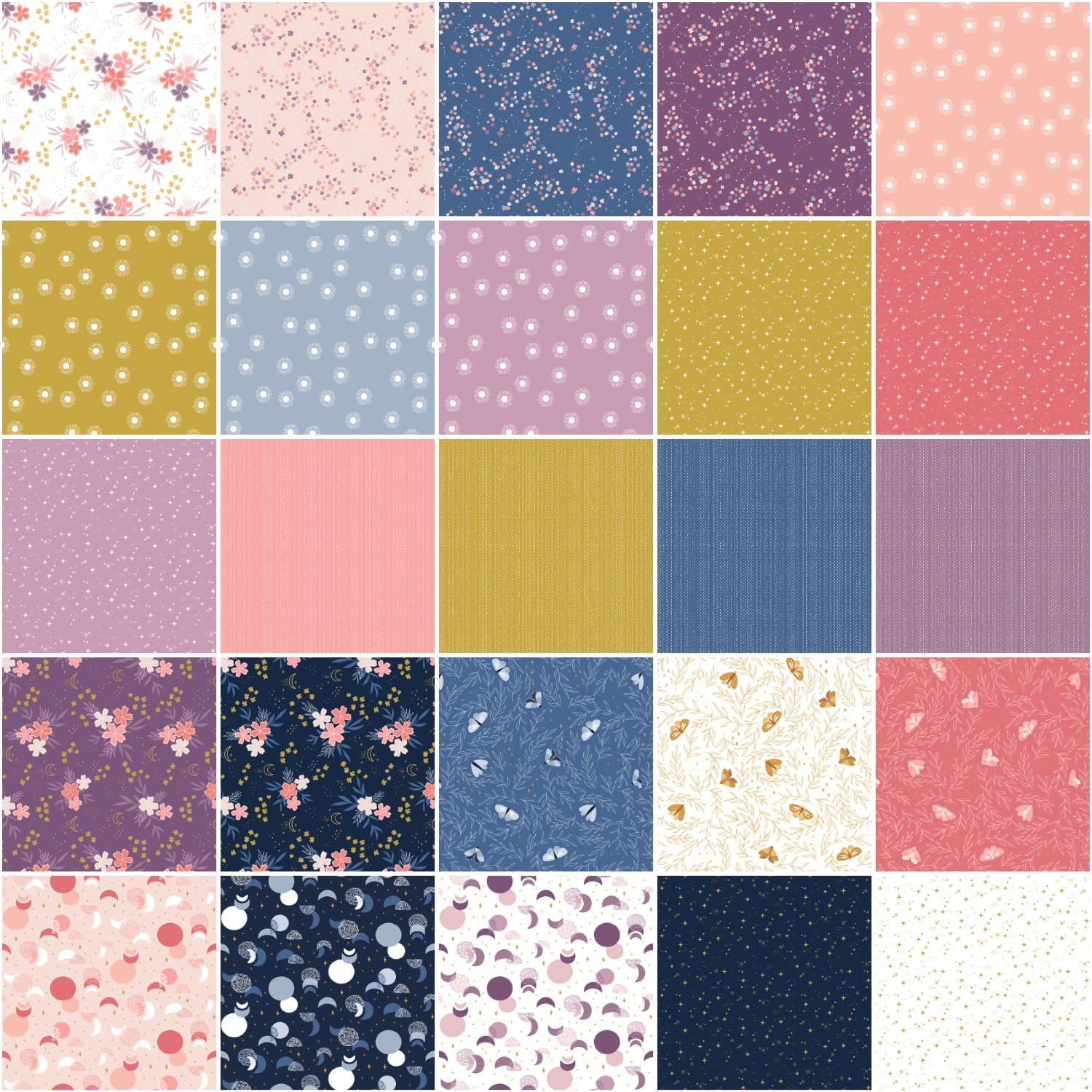 Fran Gulick Moonchild 25 Fat Quarters Riley Blake Designs FQ-13820-25