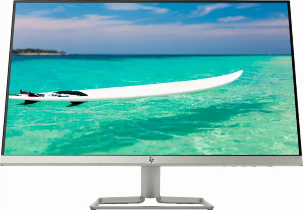 HP 27" Widescreen IPS LED Full HD (1920x1080) Monitor, 5ms Response Time, 10,000,000:1 Contrast Ratio, FreeSync, 2X HDMI and 1x VGA Input, 178░ View Angle, 75Hz Refresh Rate, Natural Silver