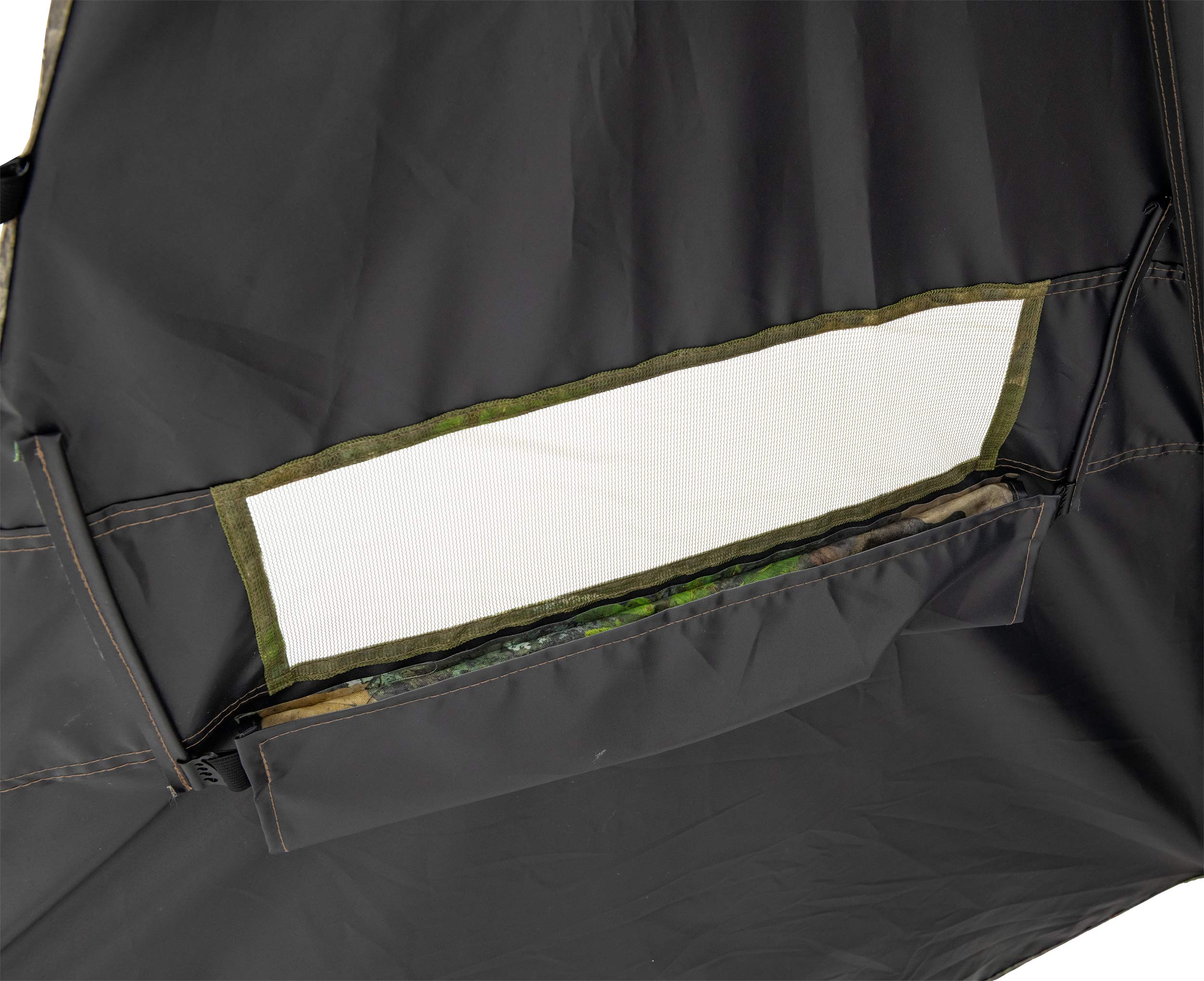 ALPS OutdoorZ Dash Camo Panel Hunting Blind with Hybrid 2 Person Ground Pop Up Design for Quick Deployment, Wide Window, and Interior Mesh Pocket, Mossy Oak Obsession