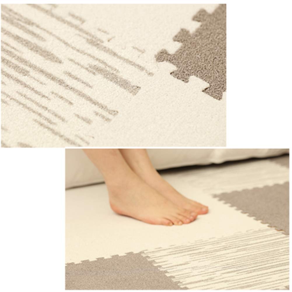 ALGFree Interlocking Floor Tiles Foam Puzzle Mat,1cm Thick Baby Toddler Crawling Mat Play Room Soft Playmats Easy Travel, Free Combination (Color : B, Size : 30x30x1cm-9pcs)
