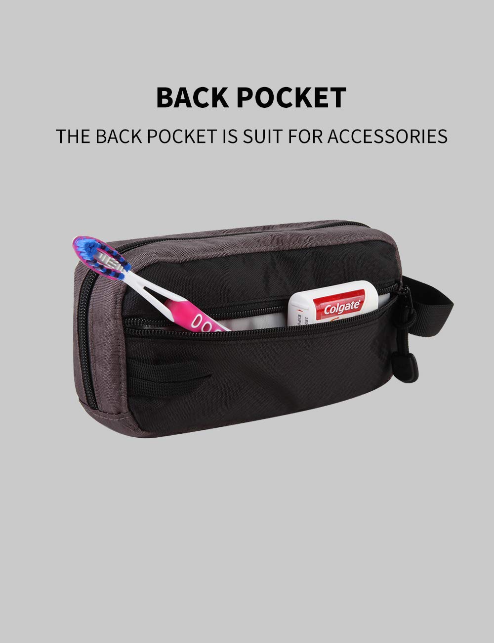 GOX Travel Toiletry Bag Dopp Kit Case for Men Multifunction Packing Organizer Pouch(Black)