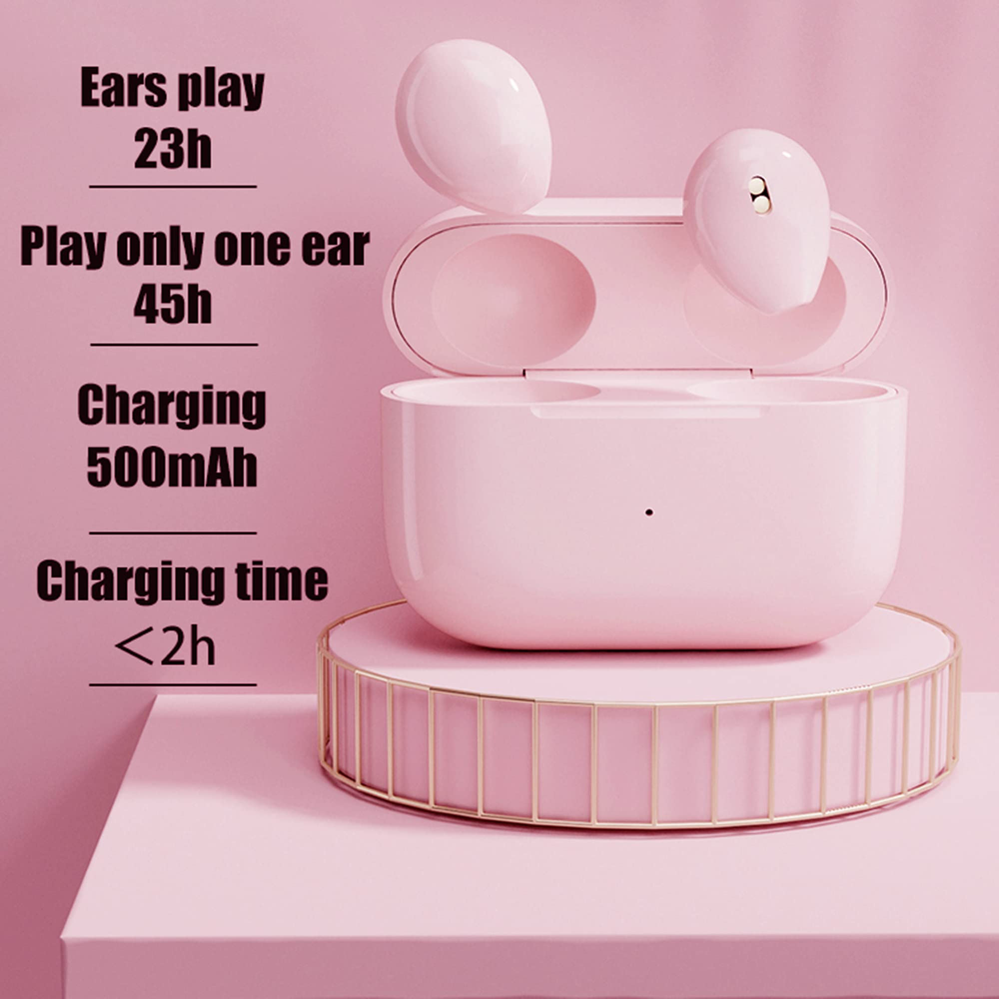 Hliavvei X13 Bluetooth Headset 5.1,Mini Invisible Headset, Bluetooth V5.1,Wireless Headset, Charging Case,Smart Touch,Microphone Talk,Super Battery Life,IPX5 Waterproof, in-Ear,Invisible earplug