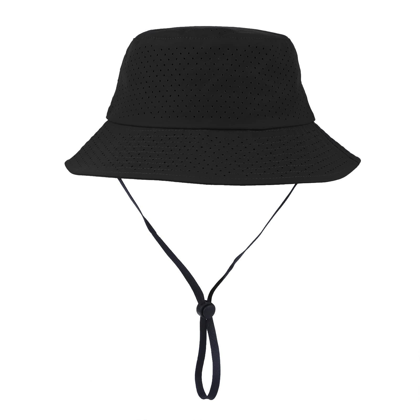 ALGSQEOR Breathable Hat for Women and Men Travel Fishing Caps Summer Foldable Brim Sun Hat (Black)