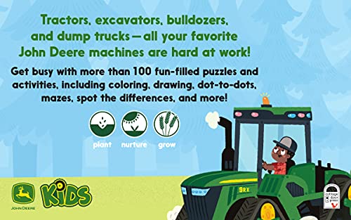 John Deere Kids: Mega Machines Tractor and Truck Puzzles, Mazes & Coloring Activity Book for Boys 4-8, More than 100 Activities