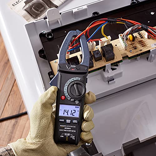 AmazonCommercial 600A AC/DC Clamp Meter, True RMS, NCV, Flashlight, 6000 Count