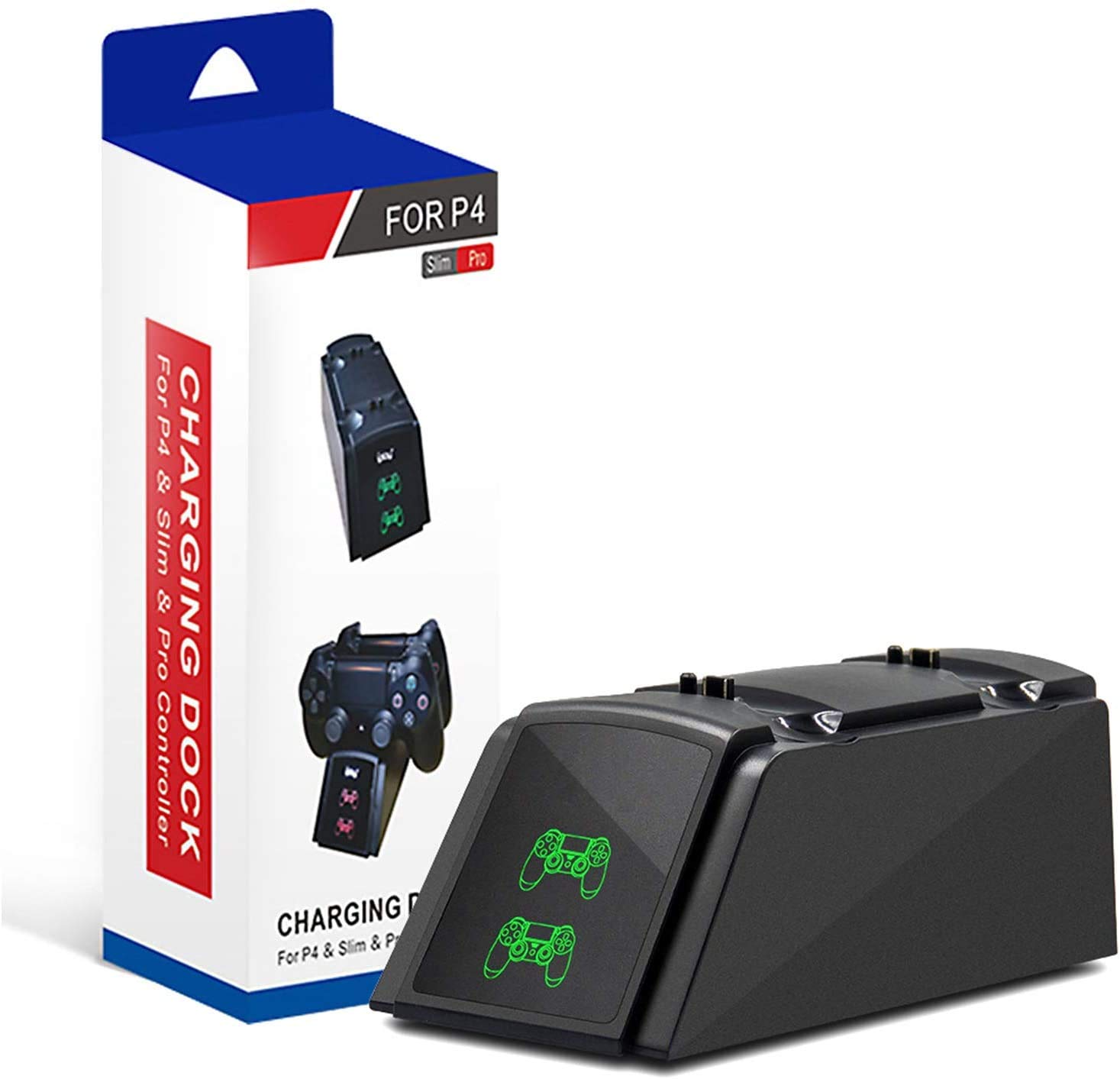 Controller Charger Docking Station, Vergissm Dual Docking Station for Playstation 4/ PS4/ PS4 pro Move Controller