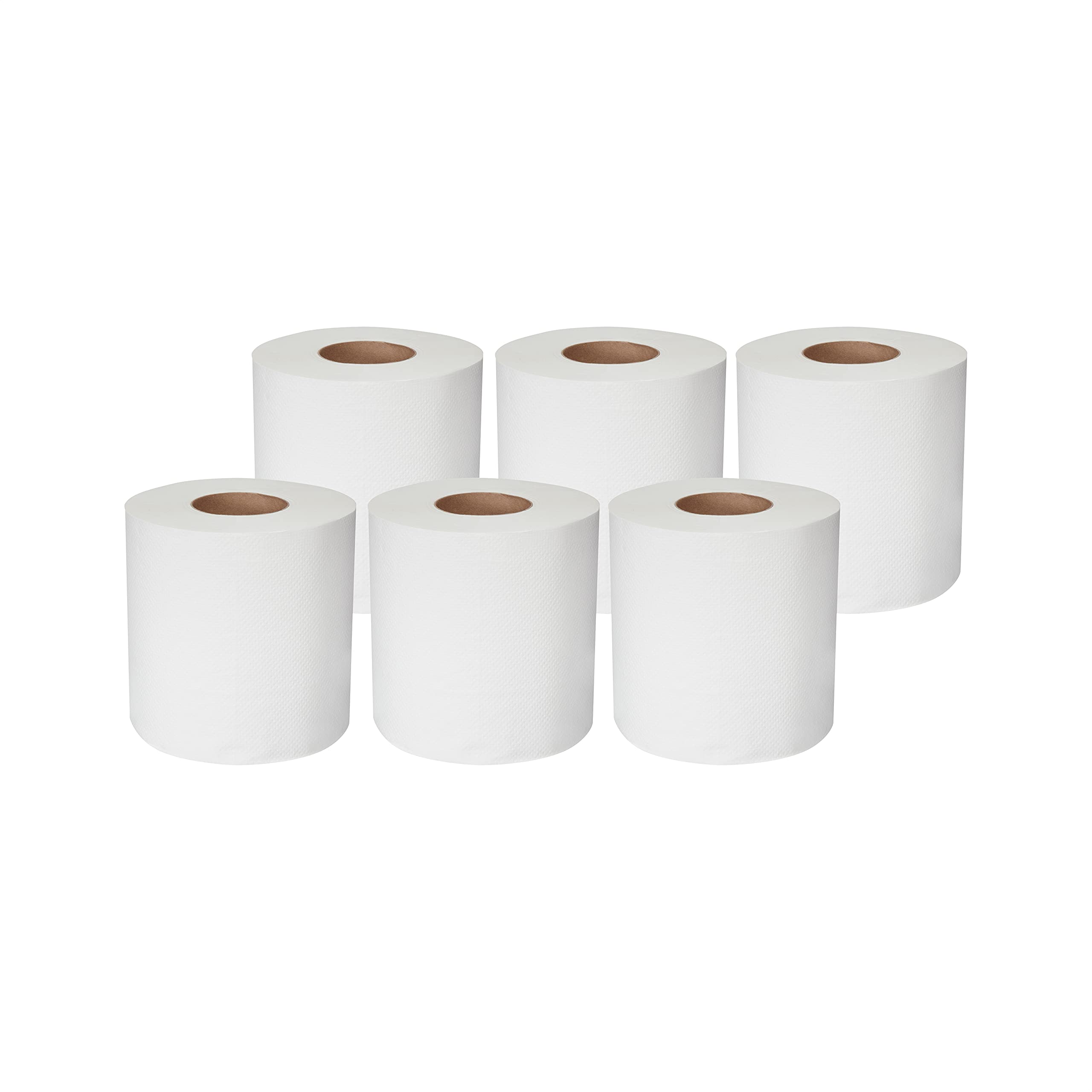 AmazonCommercial 1-Ply White Essentials Center Pull Paper Towels (SOFI-014)|Bulk for Business |Perforated, Centerfeed Hand Towels |Compatible with Universal Centerpull Dispensers|FSC Certified |600 Towles per Roll (6 Rolls)(7.6 x 10 Sheet)