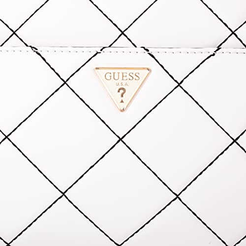 GUESS Cessily Top Zip Shoulder Bag White Multi One Size