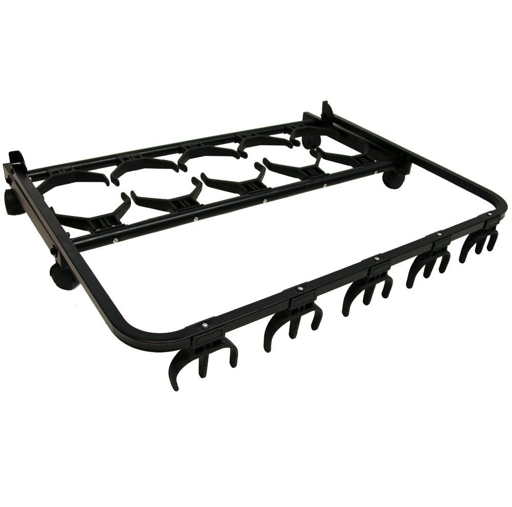 American Sound Connection 5 Guitar Rolling Cart Stand Pro Audio Stage, Studio or Display Rubber Divider Electric or Acoustic Guitar Holder