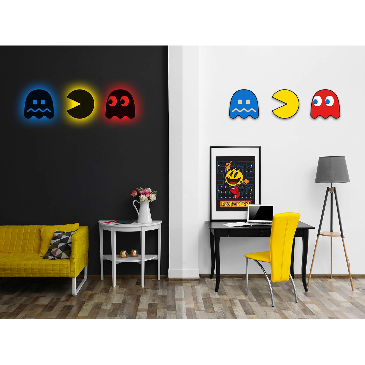Arcade1Up Pac-Man Blue Scared Ghost Silhouette Light