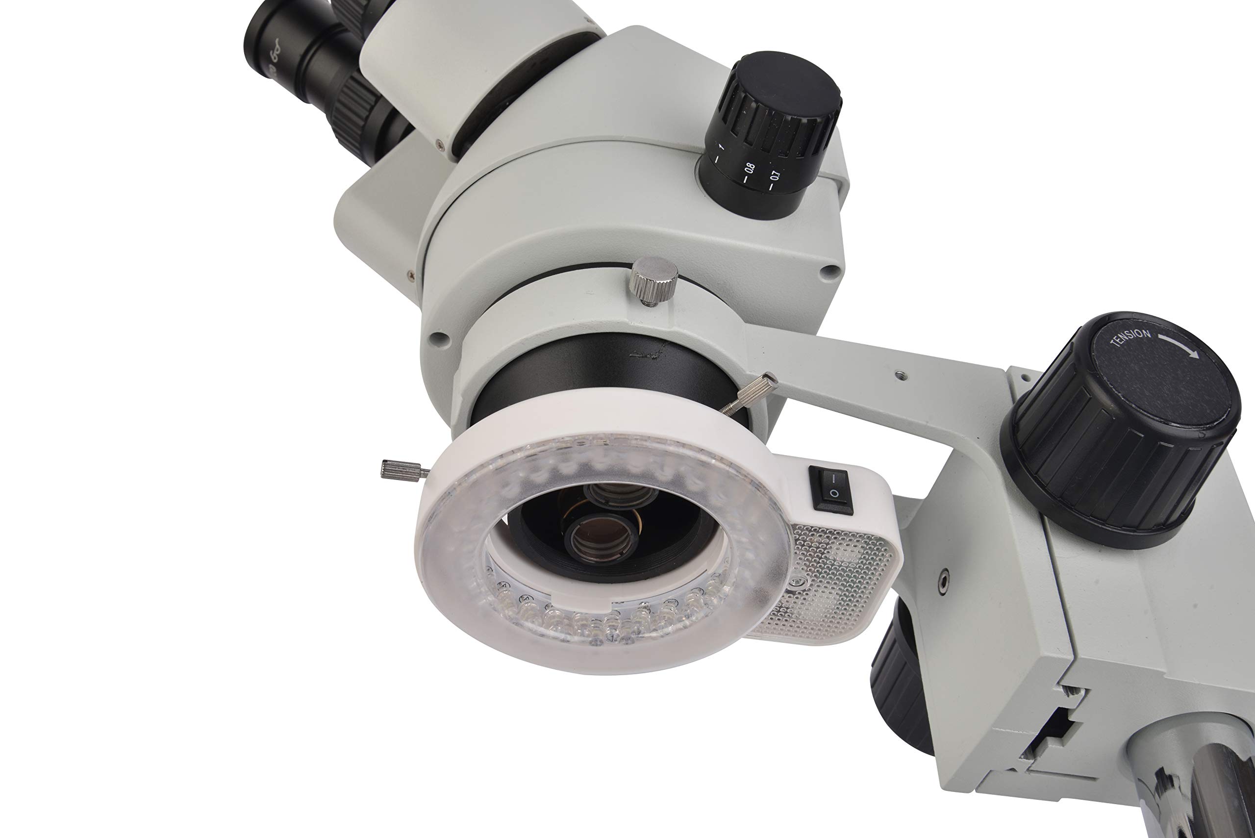 Amazon Basics Professional Binocular Stereo Zoom Microscope, WH10x Eyepieces, 3.5X-45X Magnification, 0.7X-4.5X Zoom Objective
