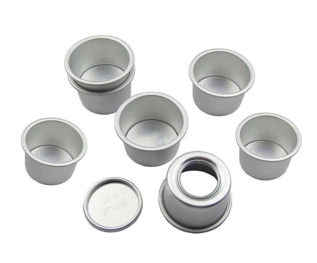 Astra Gourmet Perfect Performance Aluminium Mini Round Cheesecake Pan Cupcake Pan Muffin Pan, Perfect for Indivdiual Desserts, Set of 10