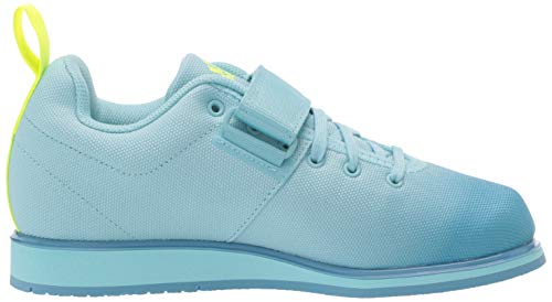 adidas Women's Powerlift 4 Cross Trainer, Hazy Sky/Solar Yellow/Hazy Blue, 9.5