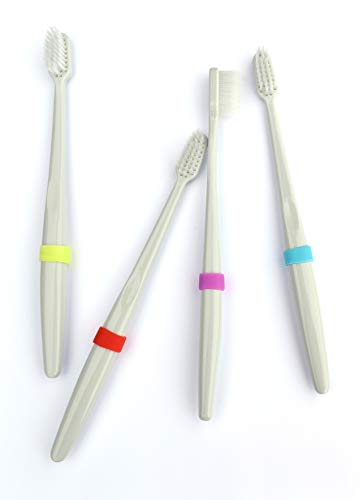 Toothbrush Marker by CUPmarker - Set of 6 Reusable & Adjustable Toothbrush Labels for Standard Toothbrushes