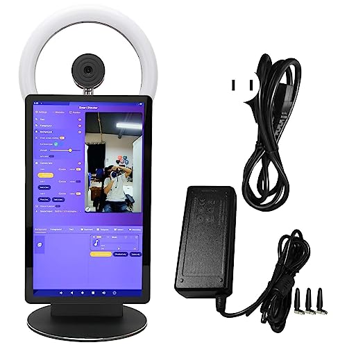 All in One Live Broadcast Machine for Android 11.0, 15.6 Inch Large Screen Desktop Live Streaming Equipment with WiFi and BT 5.0, Phone Screen Casting, 4 Camera Screens (US Plug)