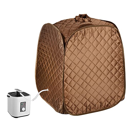 AW 2L Portable Steam Sauna Spa Folding Tent Timer Fast Fold with Steam Generator for Home Relax Detox Therapy Personal Spa Home with Carry Bag