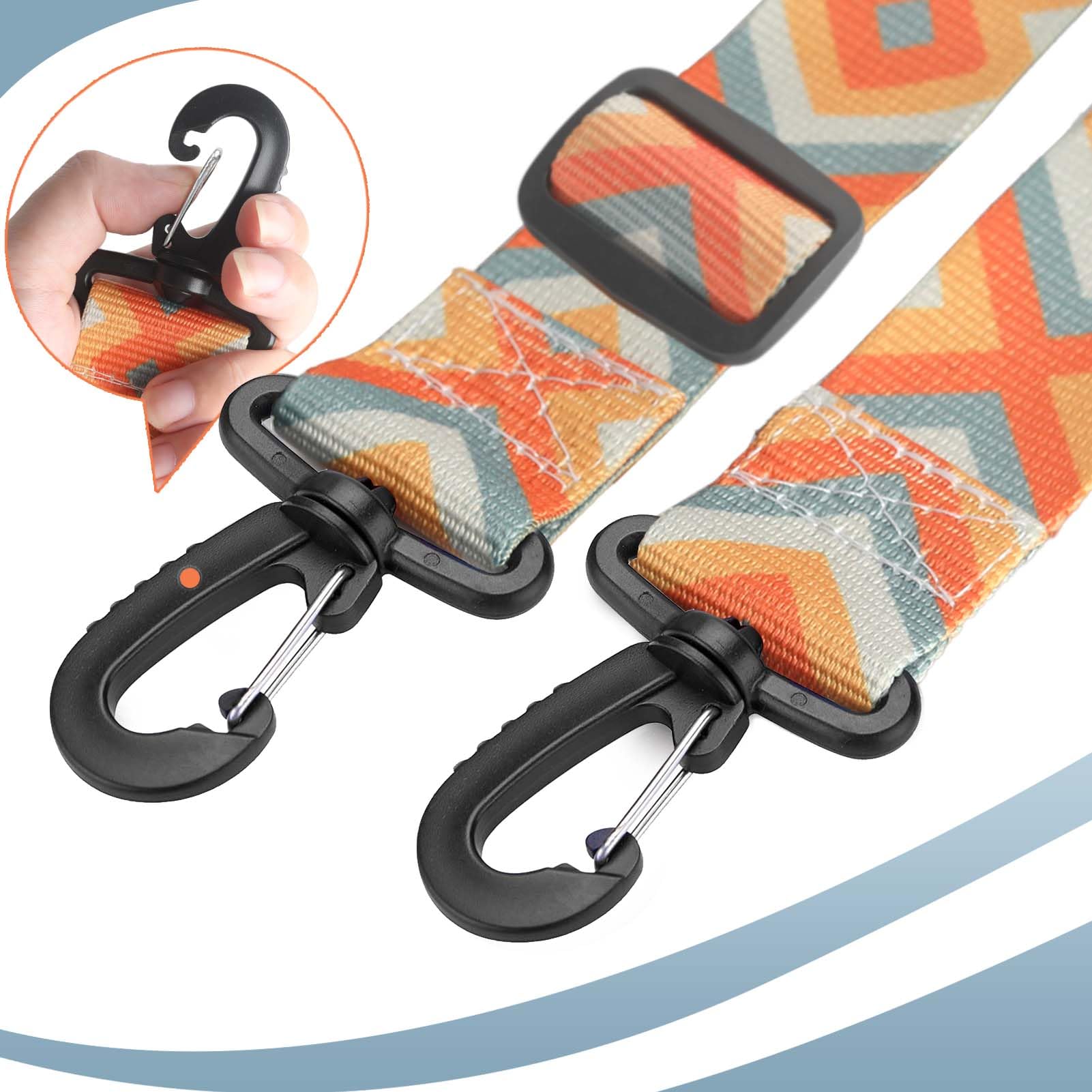 AzReference Ski and Boot Carrier Straps, Adjustable Shoulder Sling Leash, Roller Skate Leash for Skiing, Snowboarding, Ice Skates and Rollerblades (Yellow Blue)