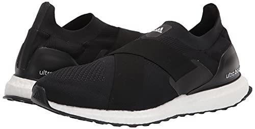 adidas Women's Ultraboost DNA Running Shoe, Black/Black/Acid Orange (Slip-on), 8.5