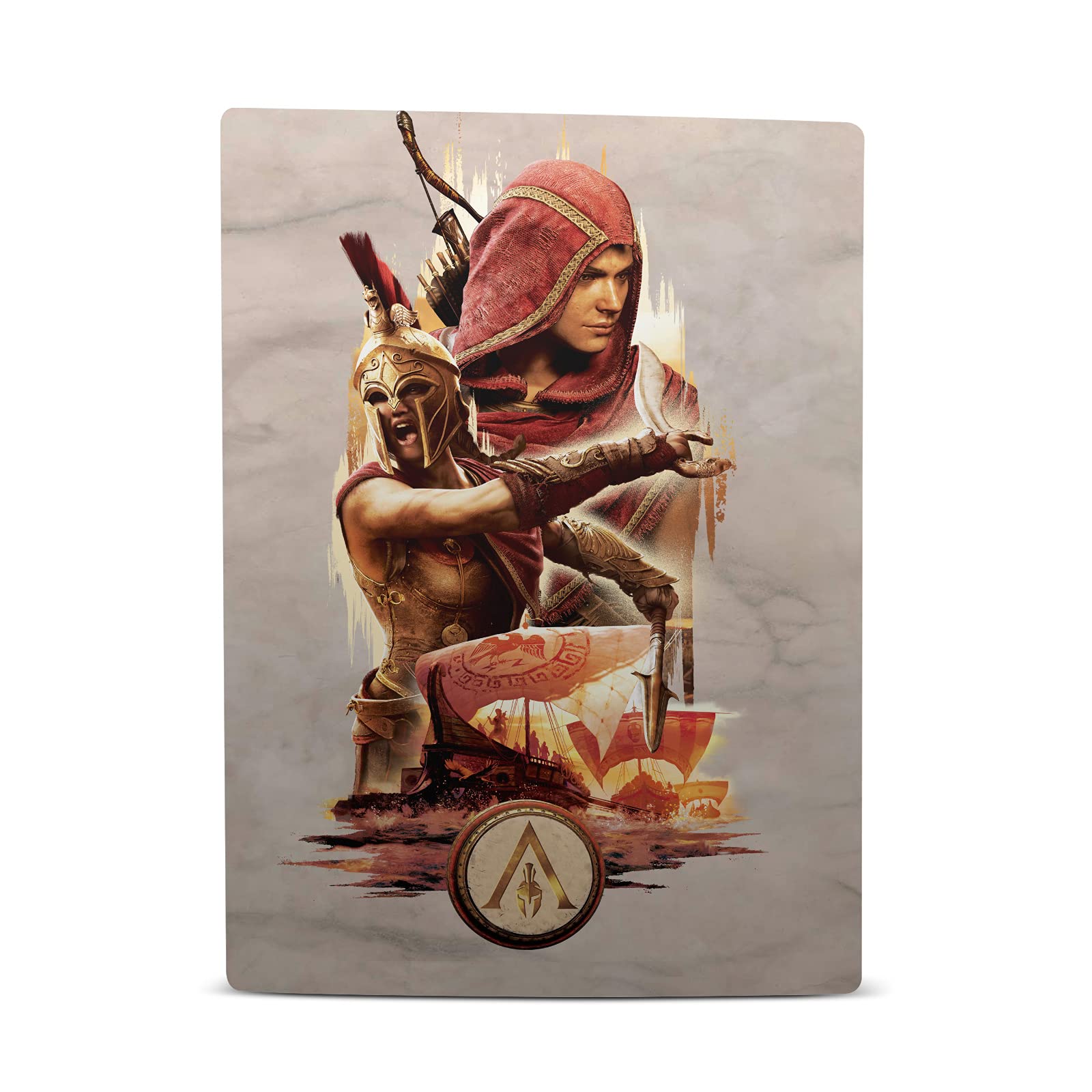 Head Case Designs Officially Licensed Assassin's Creed Kassandra Odyssey Artwork Vinyl Faceplate Sticker Gaming Skin Case Cover Compatible with Sony Playstation 5 PS5 Digital Edition Console
