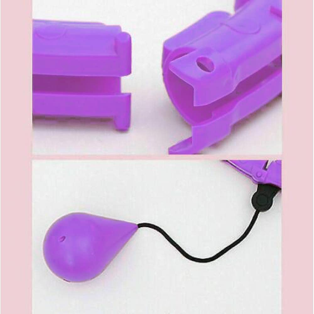 A Game - Weighted Hoola Hoop - 24 Detachable Knots for Youth, Adult - Exercise and Massage 2 in 1 Slimming Tool (Purple)