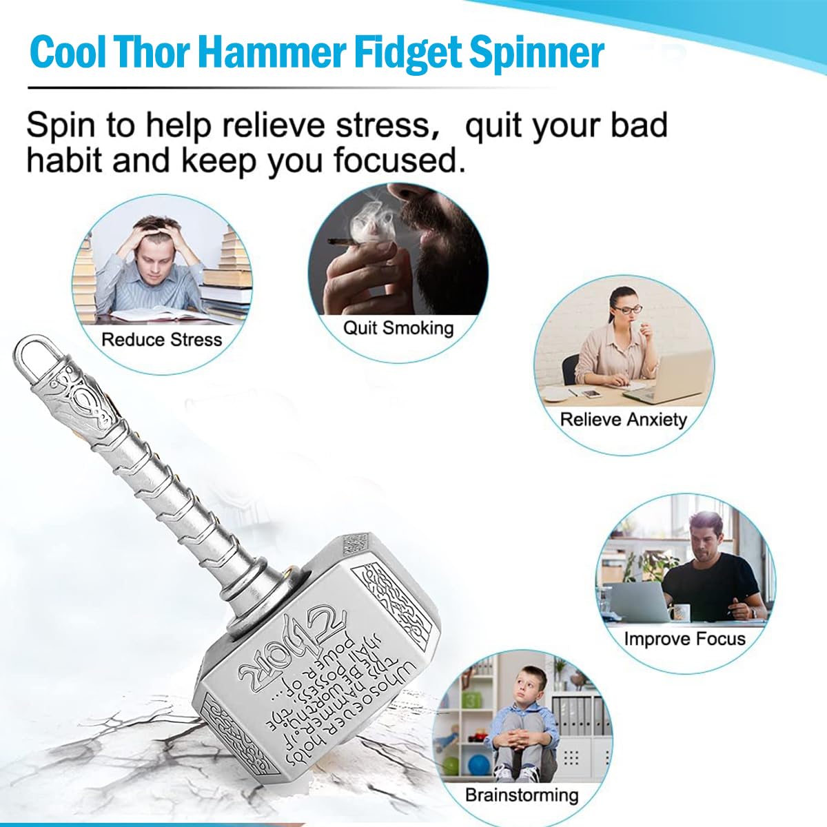 Handheld Fidget Gadget Toy Set Dragon Fidget Hand Spinners,Fidget Infinity Cube,Fidget Pad, Hammer Fidgit Spinners Fidget Chain Goody Bag Filler Party Favors Supplies Gift for Teen Kids Adults