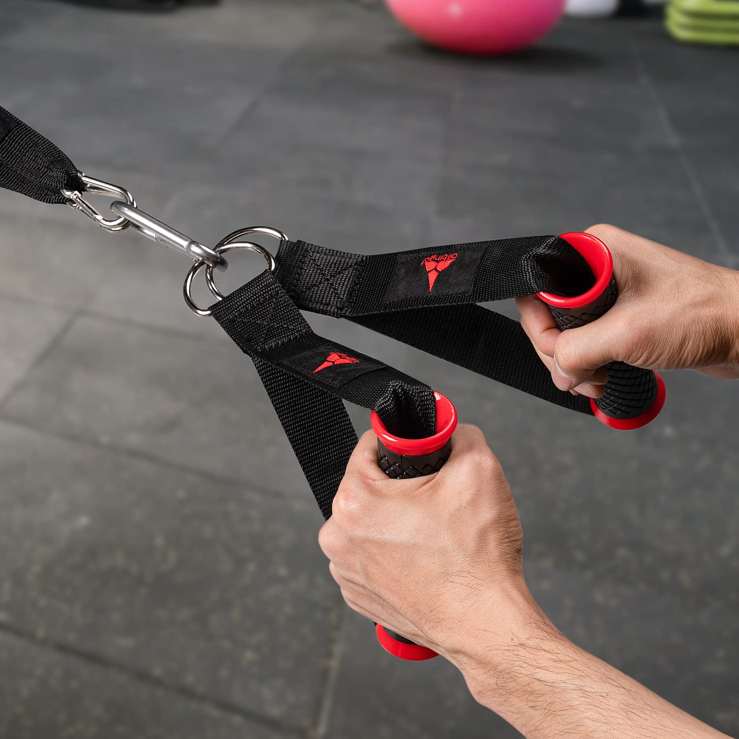 allbingo Pro Cable Handles Compatible with Bowflex and Cable Machine, Heavy Duty Exercise Hand Grips Attachment with 2 Carabiners for Resistance Bands Home Gym