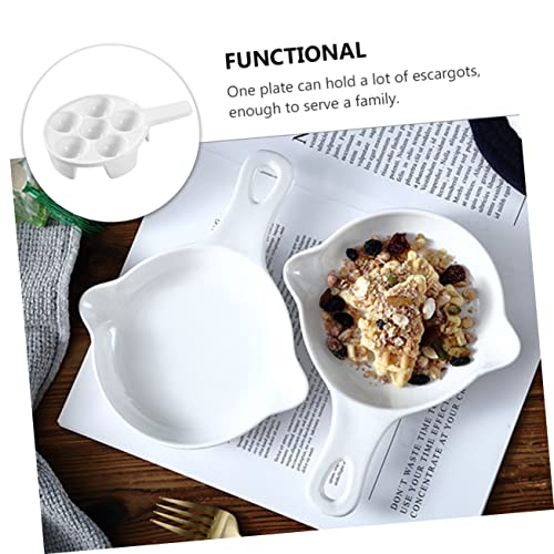 Cabilock 1pc Baked Snails Mini Saucepan French Bread Baking Pan Stainless Steel Tray Ceramic Bakeware Set Maker Ceramic Bread Loaf Pan Kitchen Supply Serving Plate Kitchen Gadget White Brie