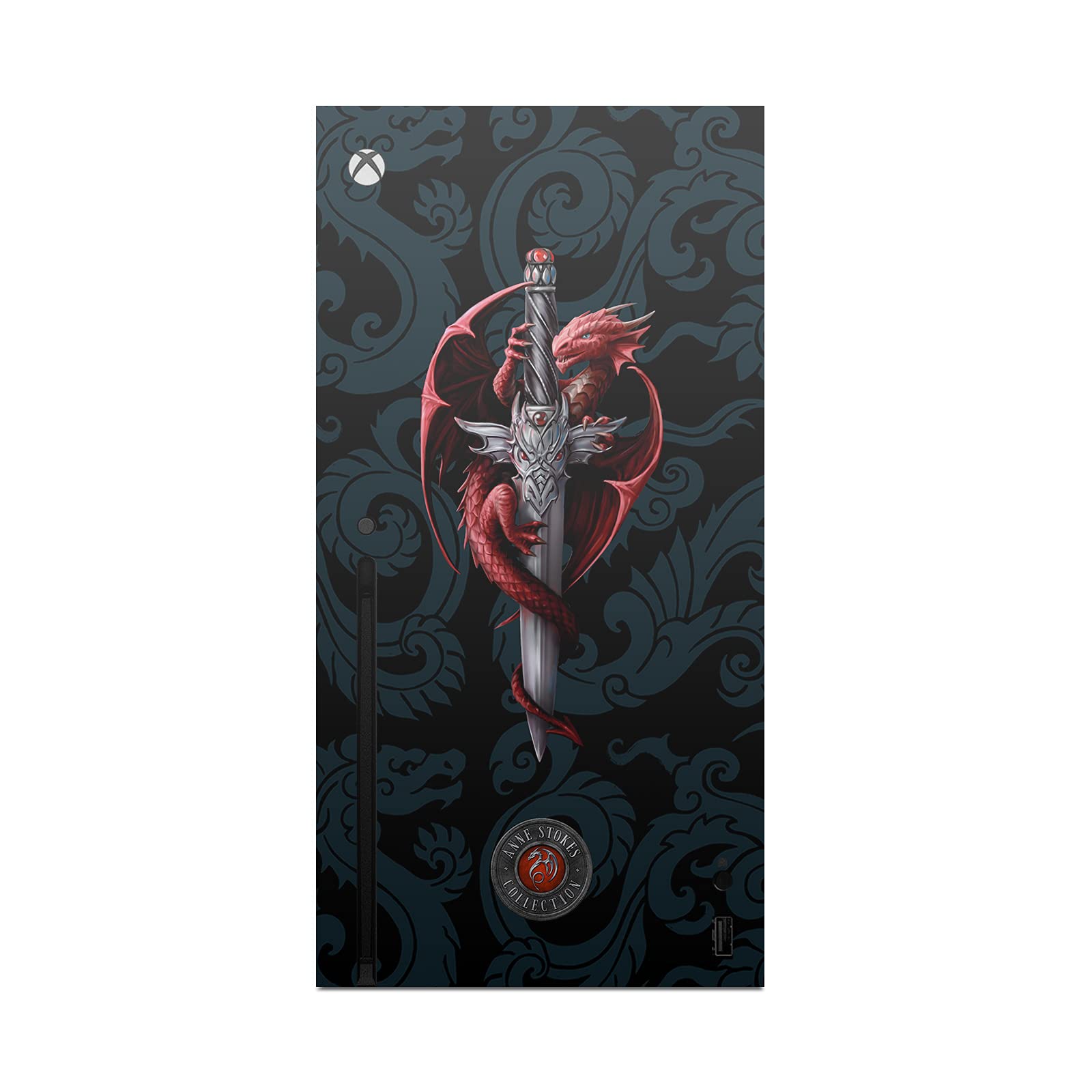 Head Case Designs Officially Licensed Anne Stokes Dragon Dagger Art Mix Matte Vinyl Sticker Gaming Skin Case Cover Compatible with Xbox Series X Console