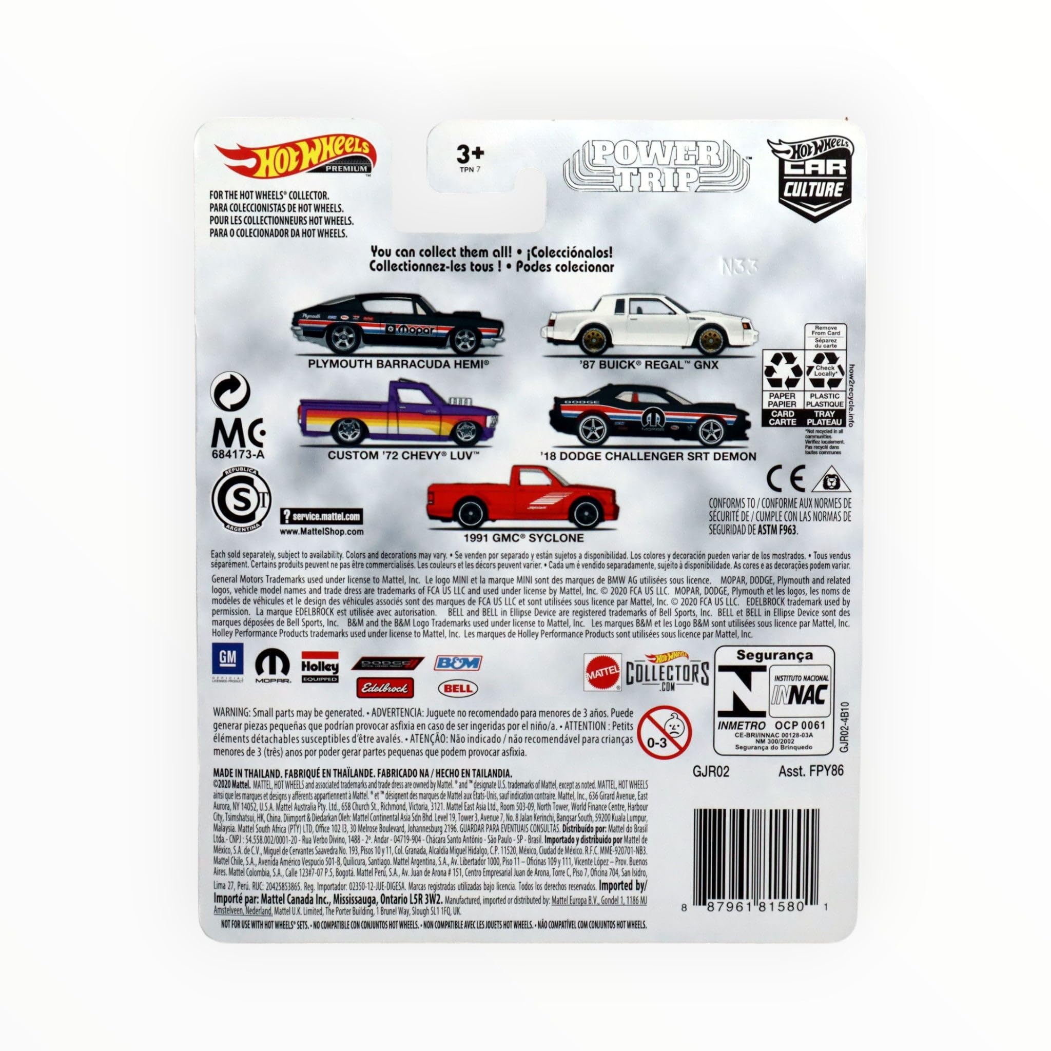 Hot Wheels '87 Buick Regal GNX, [White] 2/5 Power Trip