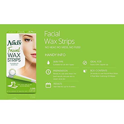 Nads Facial Wax Strips Size 24ct Nads Facial Wax Hair Removal Strips 24ct
