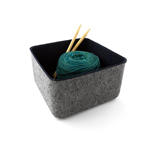 Three by Three Seattle Felt Organizer, Navy (48012), 7 x 7 inch