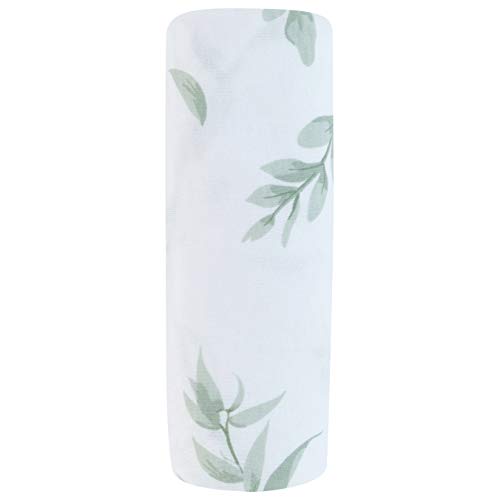 Adrienne Vittadini Bambini Jersey Cotton Bassinet Sheet 1 Pack Green Fern Print, Sage