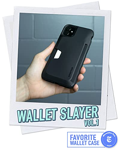 Smartish iPhone 11 Wallet Case - Wallet Slayer Vol. 1 [Slim + Protective] Credit Card Holder (Silk) - Black Tie Affair