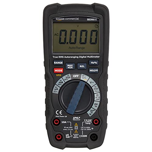 AmazonCommercial 6000 Count Digital Multimeter, IP67, True RMS, CATIV 600V