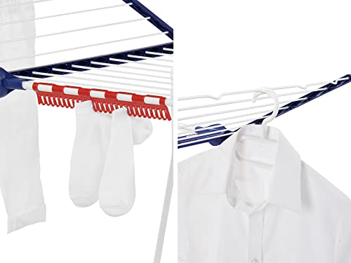Leifheit Pegasus 200 Solid Comfort Laundry Dryer, 20m with peg Bag, Blue/White